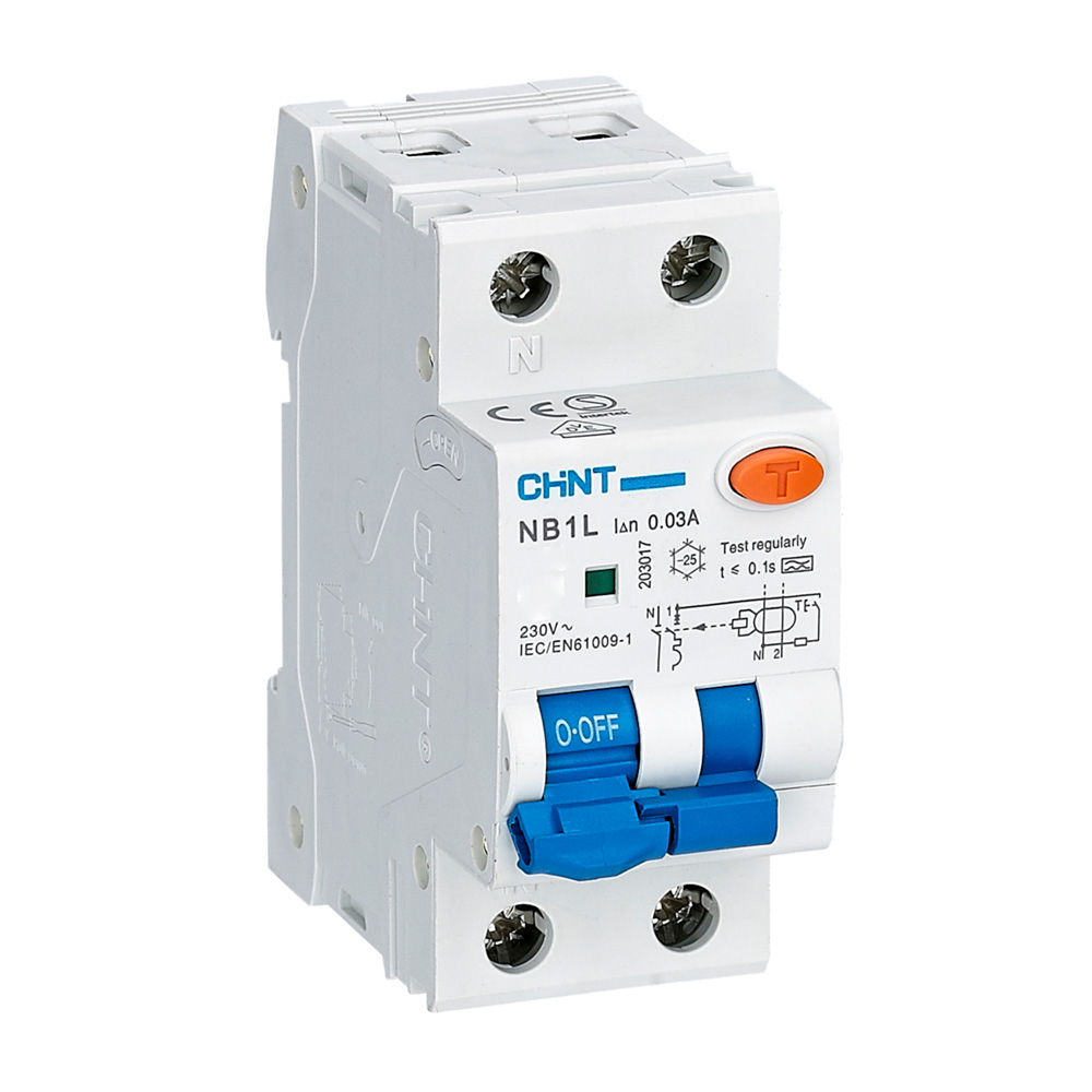 Int. Temomagnetico con Protecc.Diferencial NB1L 2X20A 30MA 10KA Chint ...
